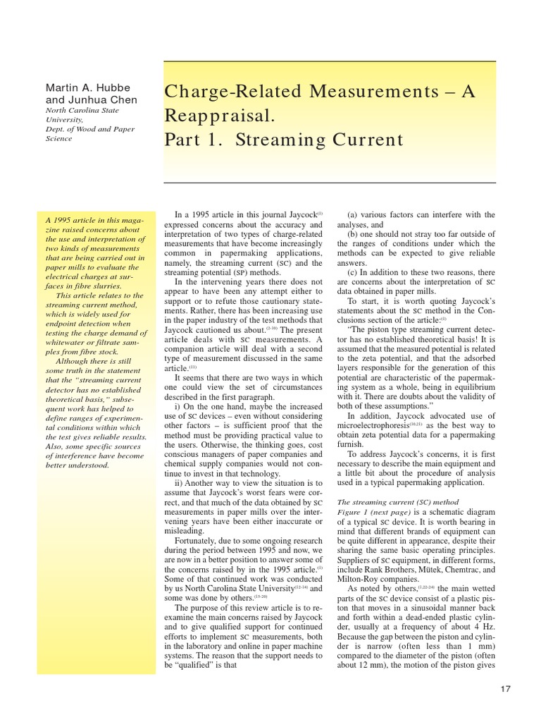Streaming Current Measurement | PDF | Titration | Chemistry