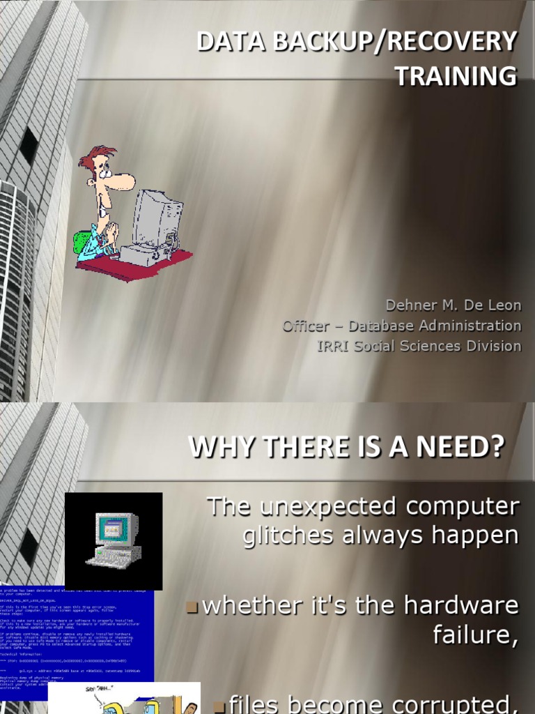 Data Backup Recovery Training | PDF | Backup | Computer File