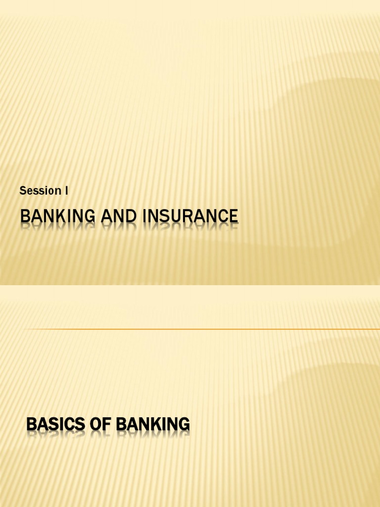 Banking and Insurance Session I | PDF | Reserve Bank Of India | Money ...
