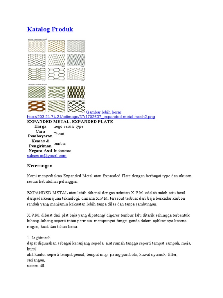 Katalog Produk - Expanded Metal | PDF