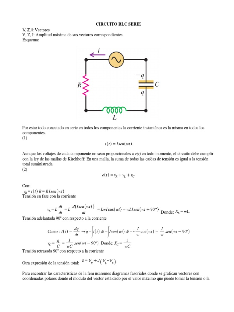 Circuitos RLC.pdf | Impedancia eléctrica | Inductor