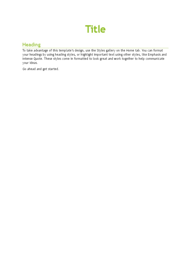 Template Design and Formatting Tips | PDF