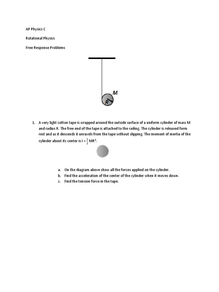 Rotational Physics Dynamics Free Response-2012!07!11 | PDF | Collision | Force