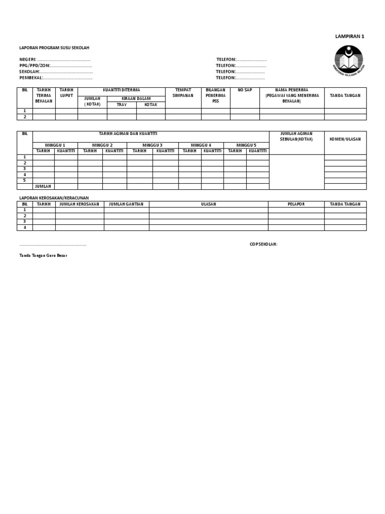 Lampiran 1 Buku Log Pss | PDF