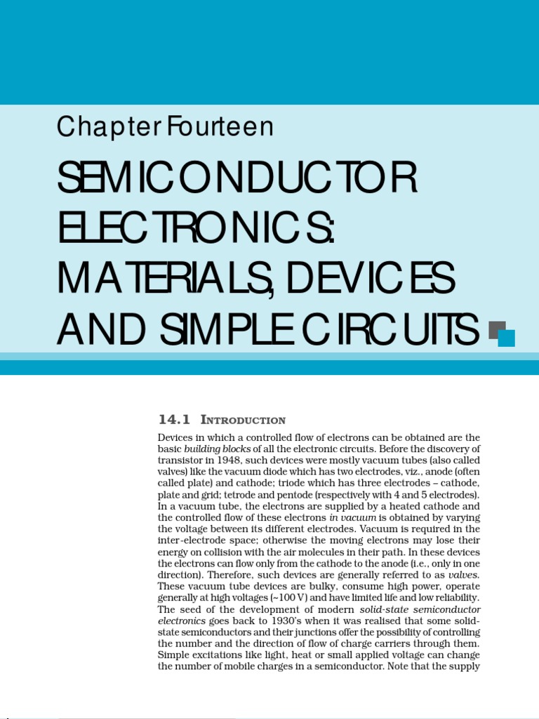 Semiconductor Electronics | PDF | P–N Junction | Semiconductors