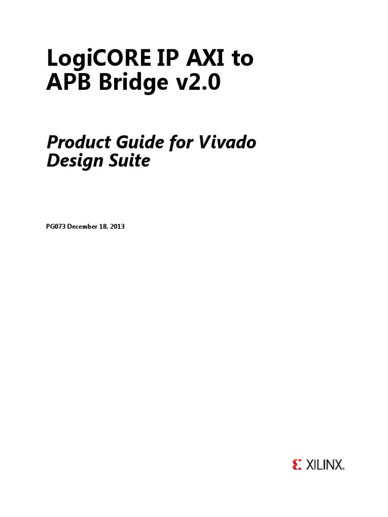 Pg073 Axi Apb Bridge | PDF | Field Programmable Gate Array | Interface (Computing)