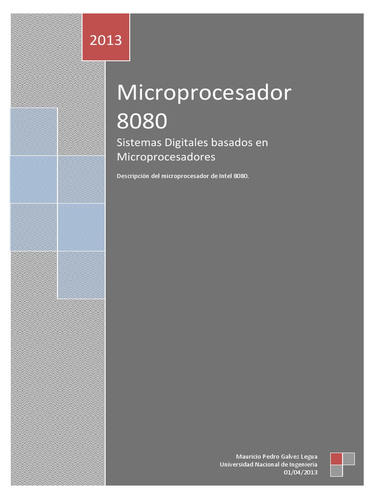 Microprocesador Intel 8080: Características y Pinout | PDF | Circuito ...