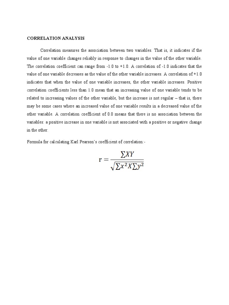 Correlation Analysis | PDF | Correlation And Dependence | Statistical Analysis