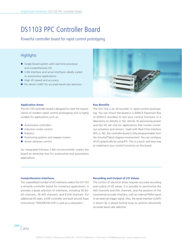 DS1103 | Analog To Digital Converter | Input/Output