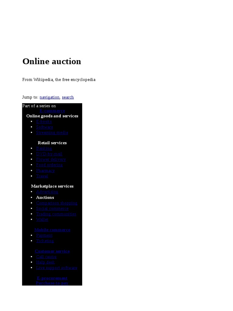 Online Auctions in e Commerce | PDF | Auction | Business Model