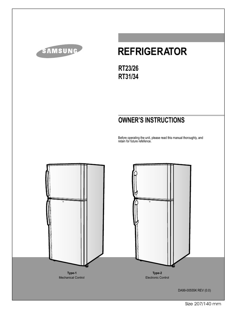 Samsung Freshtech Manual | PDF | Refrigerator | Refrigeration