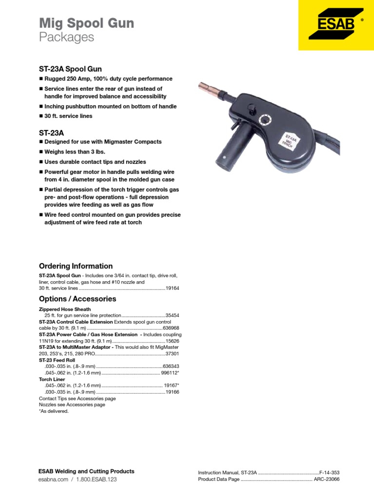 ARC-23066 ST-23A Spool Gun Data | PDF | Home & Garden | Technology ...