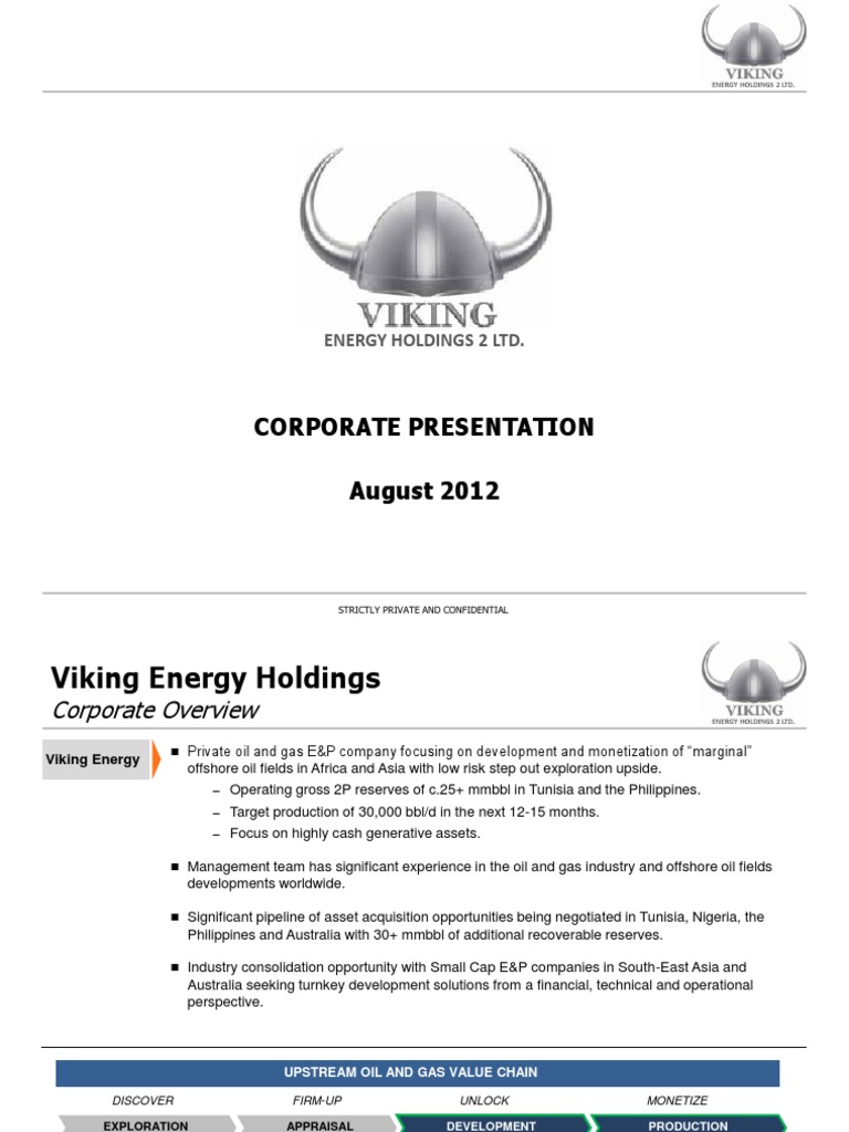 Viking Energy Presentation | PDF | Barrel (Unit) | Petroleum