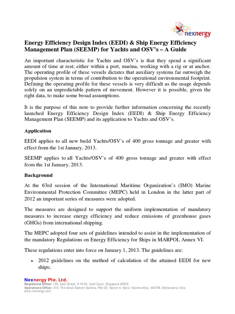 Yacht-Osv Seemp Guide | PDF | Efficient Energy Use | Yacht