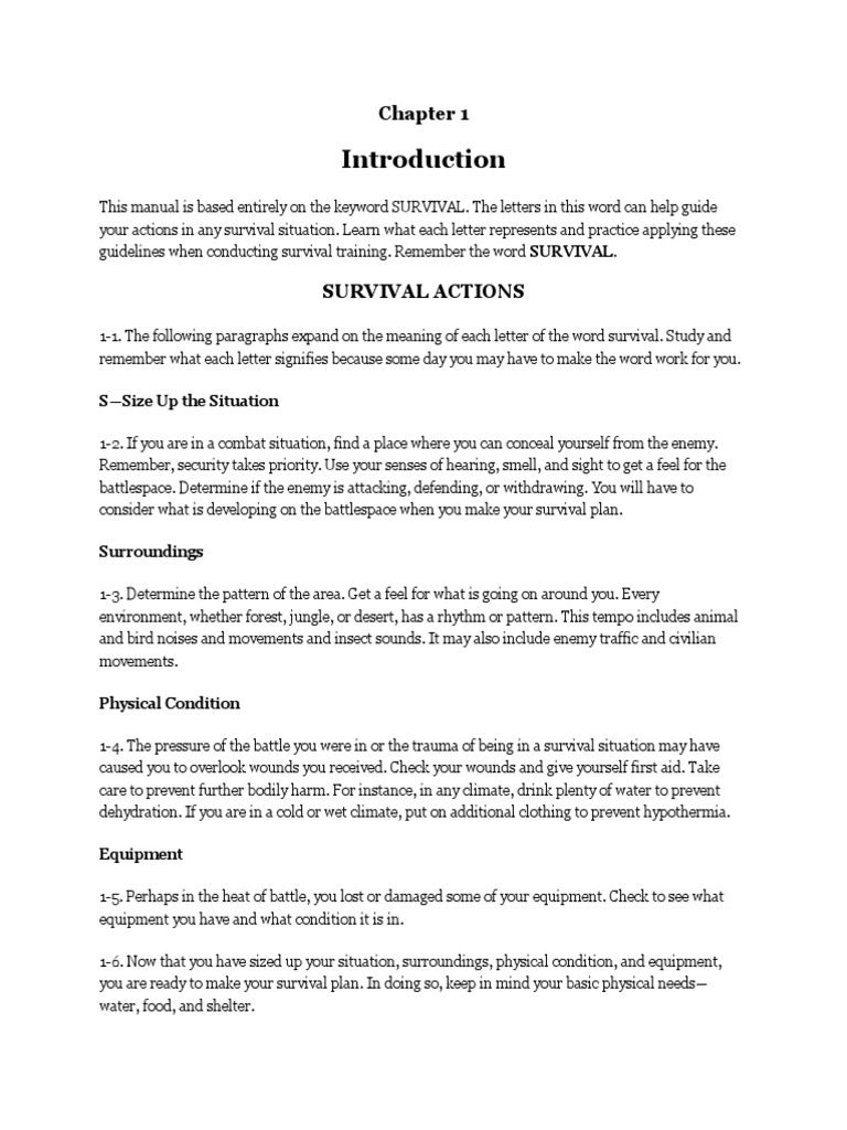 US Field Manual Survivor | PDF | Stress (Biology) | Anger