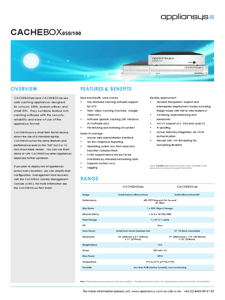 Cachebox 050/100 | Hard Disk Drive | Cache (Computing)