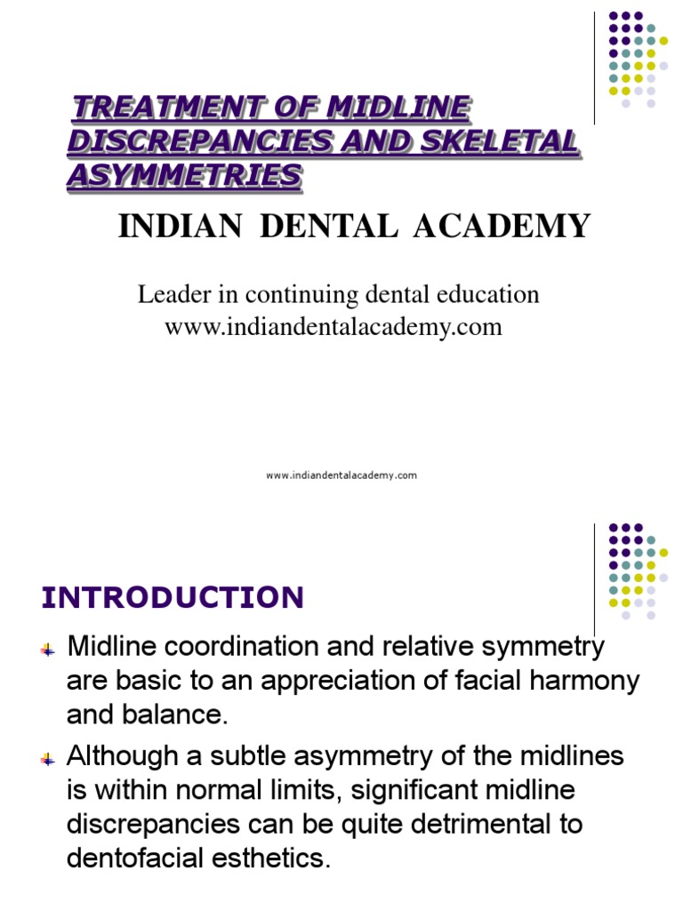Midline Discrepancies in Orthodontics | PDF
