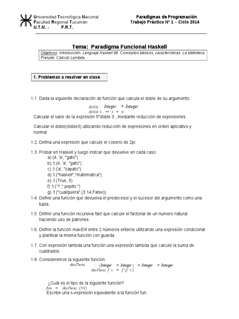 Ejemplo S Haskell | PDF | Secuencia | Función anónima