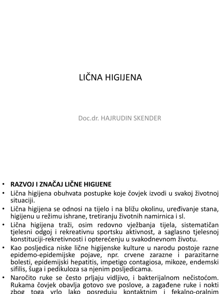 Lična Higijena | PDF