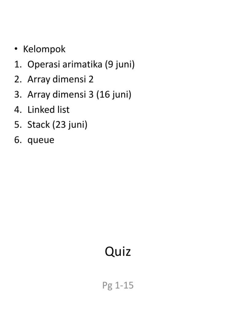Kuis Struktur Data | PDF