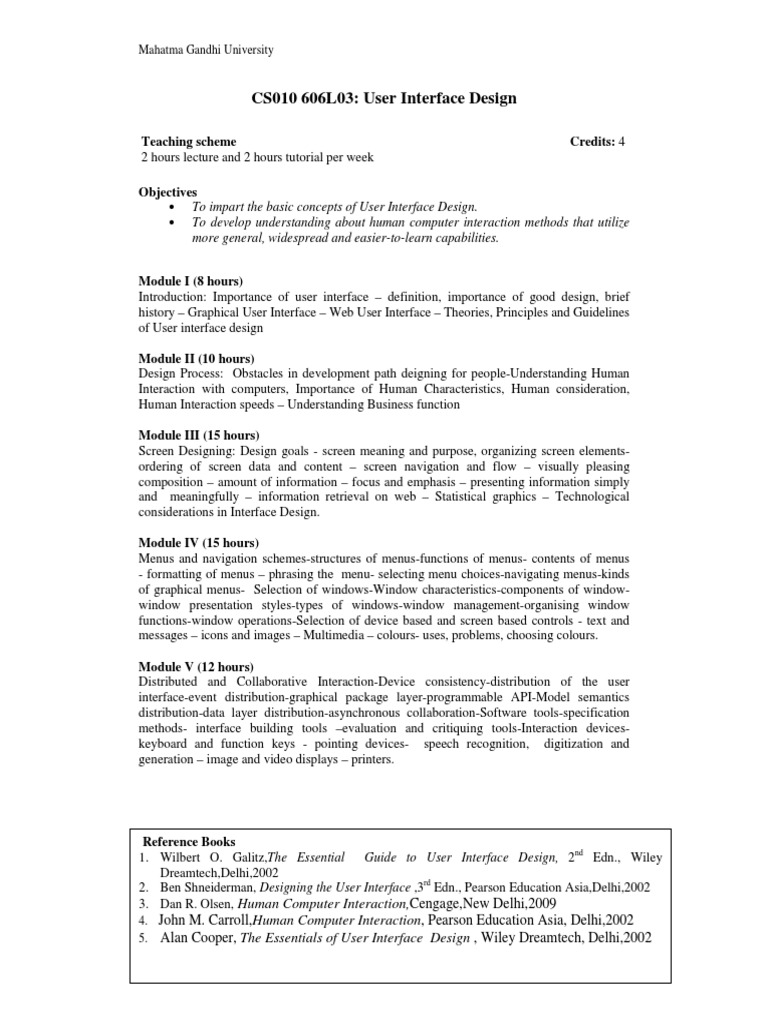CS010606L03 - User Interface Design | PDF | Graphical User Interfaces ...