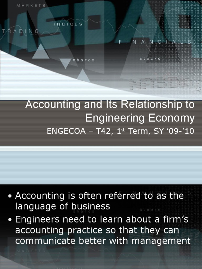 Accounting and Its Relationship To Engineering Economy | PDF | Equity ...