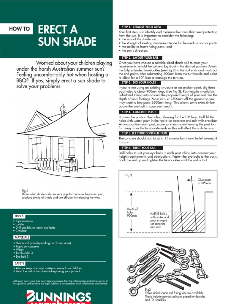How to Erect Sun Shade | Sail | Anchor