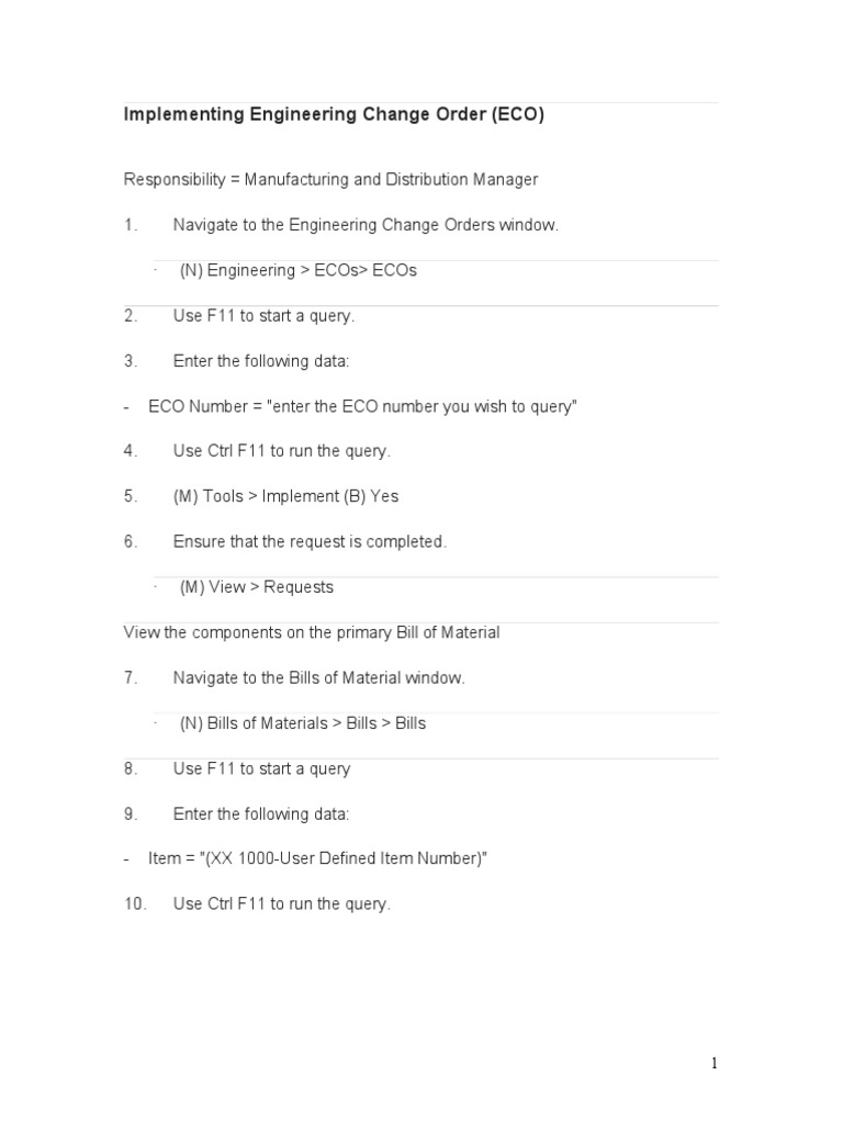 ECO - Engineering Change Order | PDF | Computing | Software