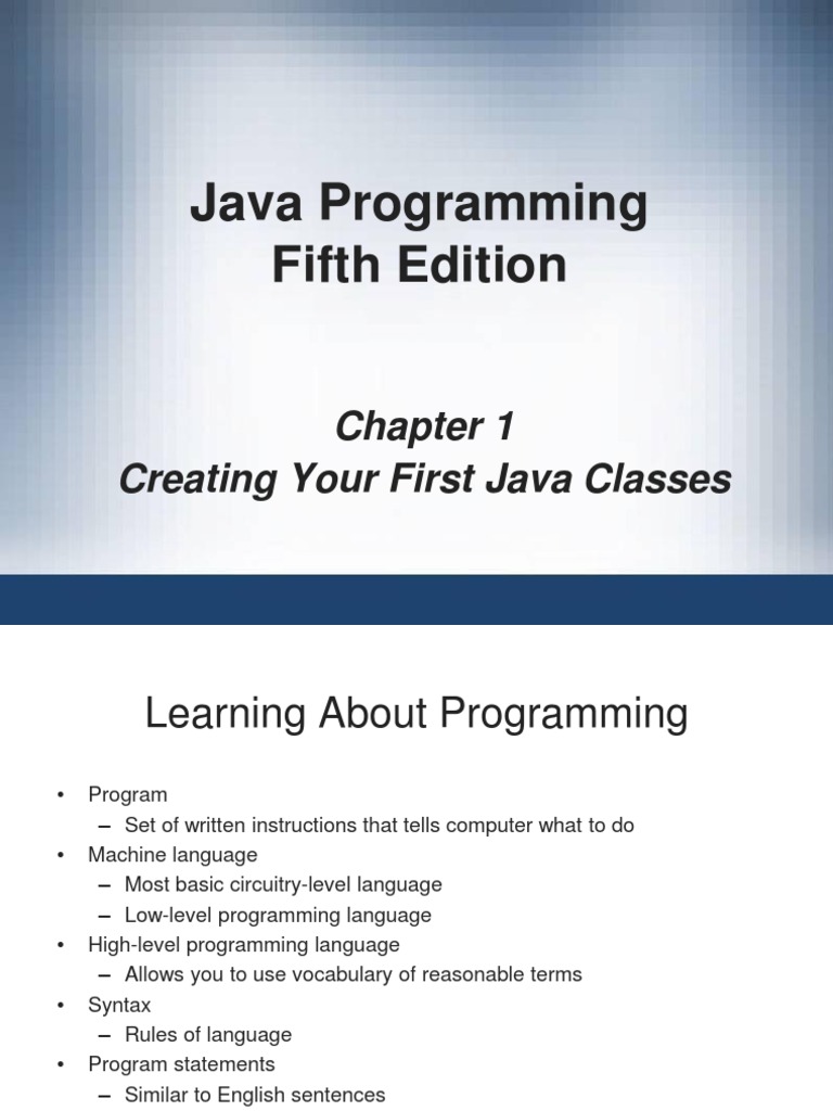 Creating Your First Java Classes | PDF | Java (Programming Language ...