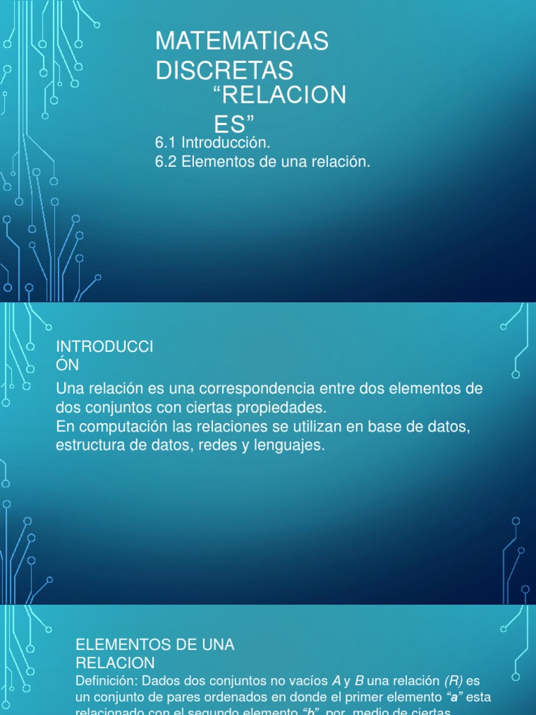 Relaciones Mate Discretas | PDF | Conjunto (Matemáticas) | Conceptos matemáticos