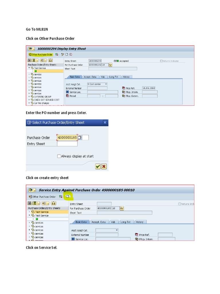 Service Entry Sheet | PDF