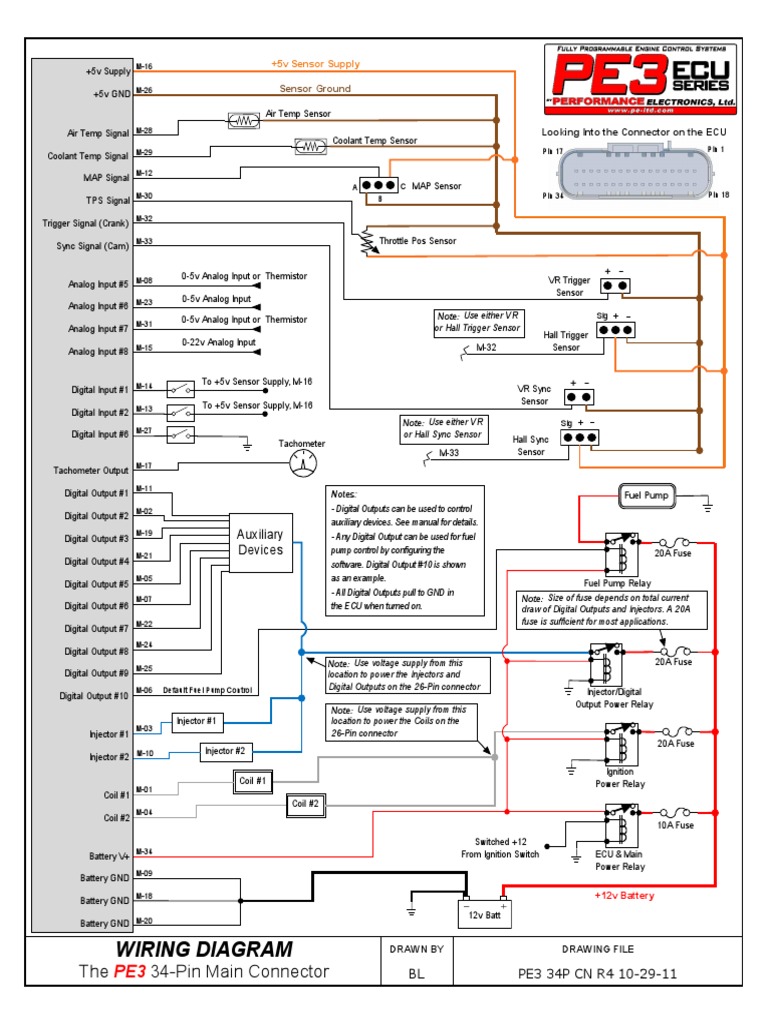 PE3_Wire_Diagram_R4_10-29-11 | Sensor | Digital Data