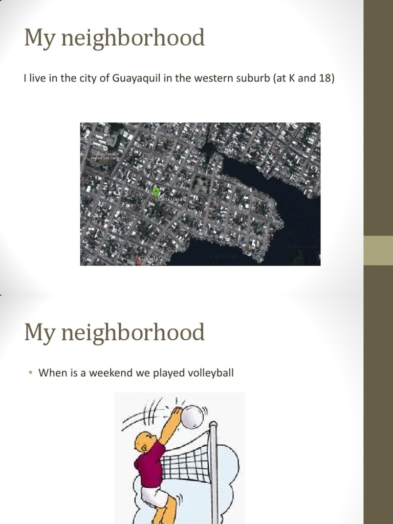 My Neighborhood Trabajo de Ingles | PDF