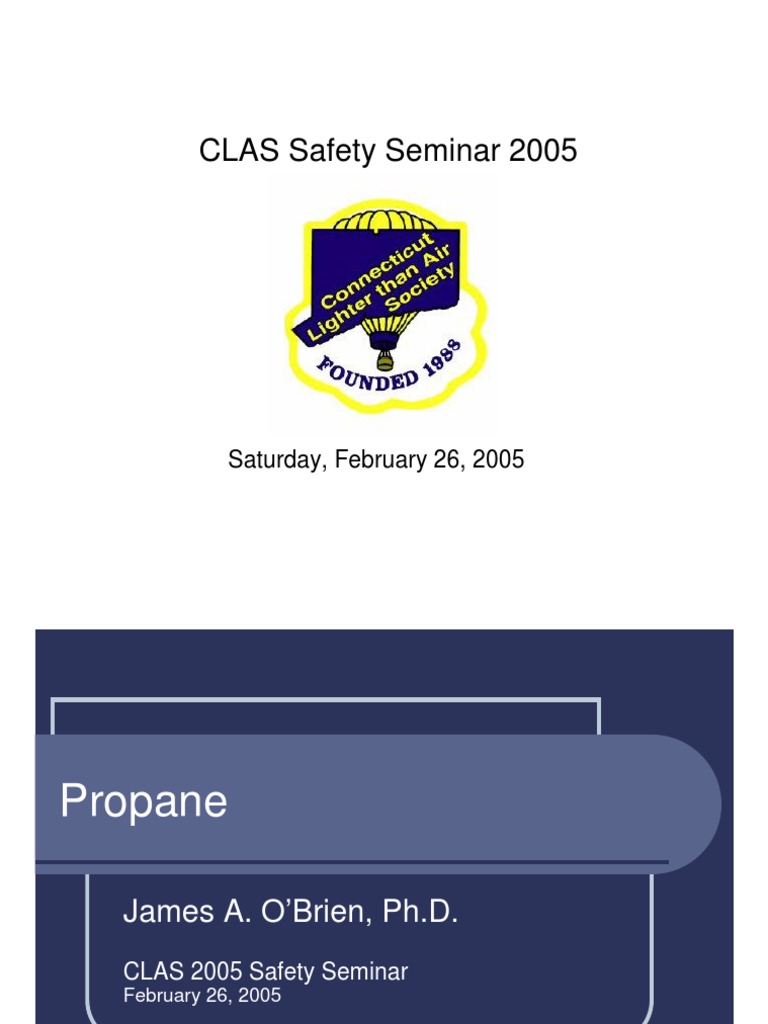 Propane Safety | PDF | Propane | Physical Chemistry