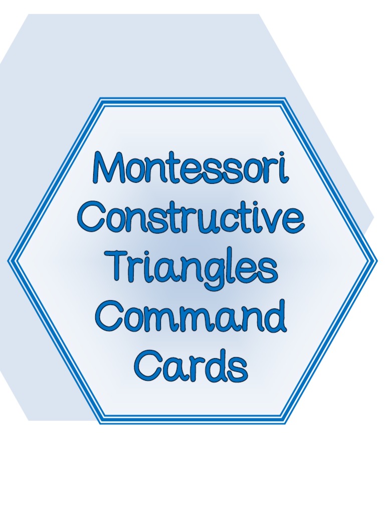 Montessori Constructive Triangle Command Cards | PDF | Rectangle ...