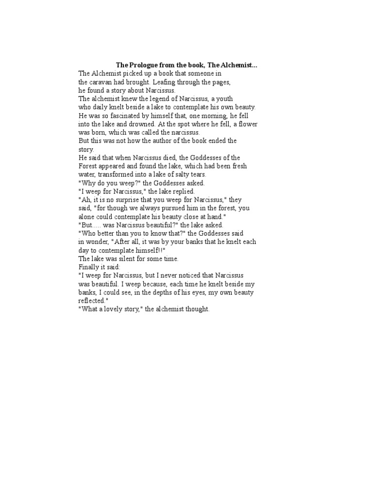 Prologue of The Alchemist | PDF