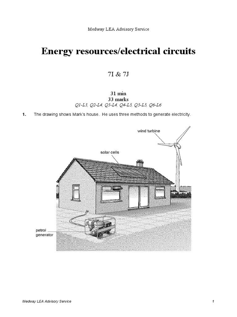 Year 7 Energy Resources and Electrical Circuits-2 | Download Free PDF ...