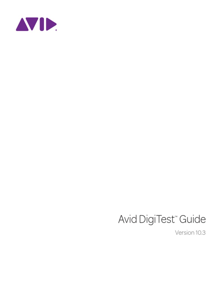 Avid DigiTest Guide PDF | PDF | Media Technology | Electronic Engineering