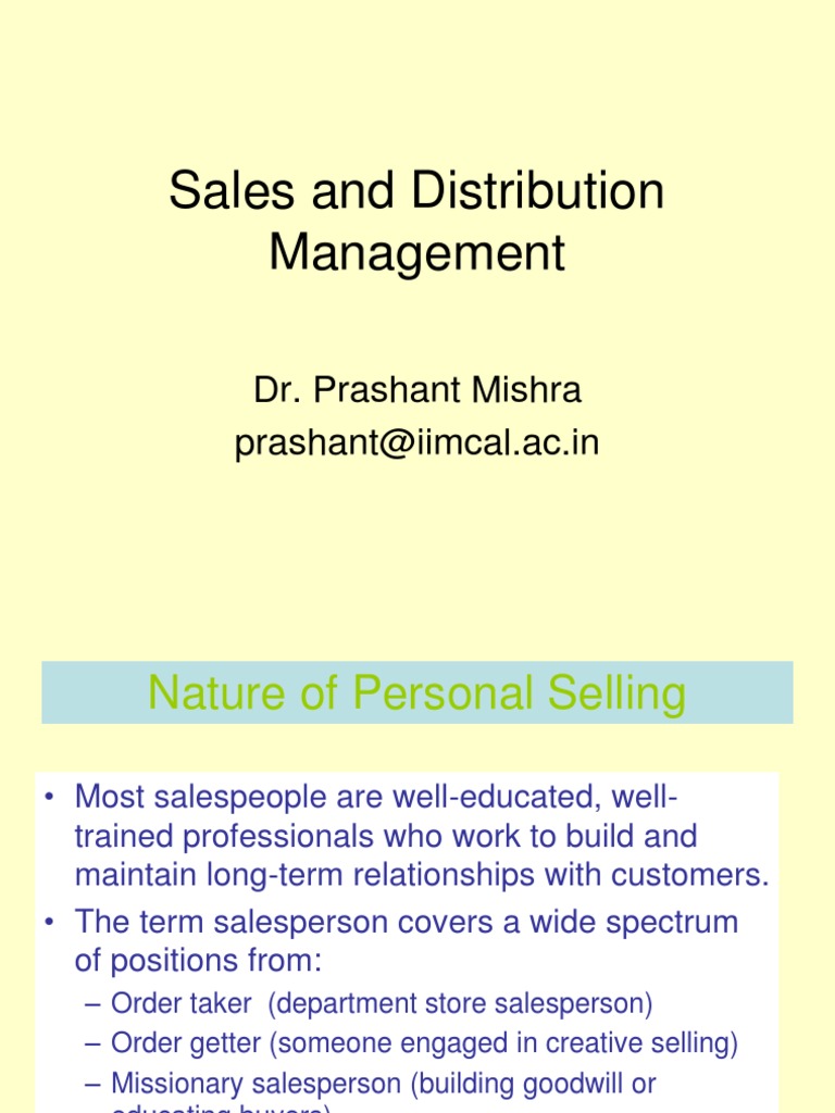Sales Management | PDF | Sales | Retail