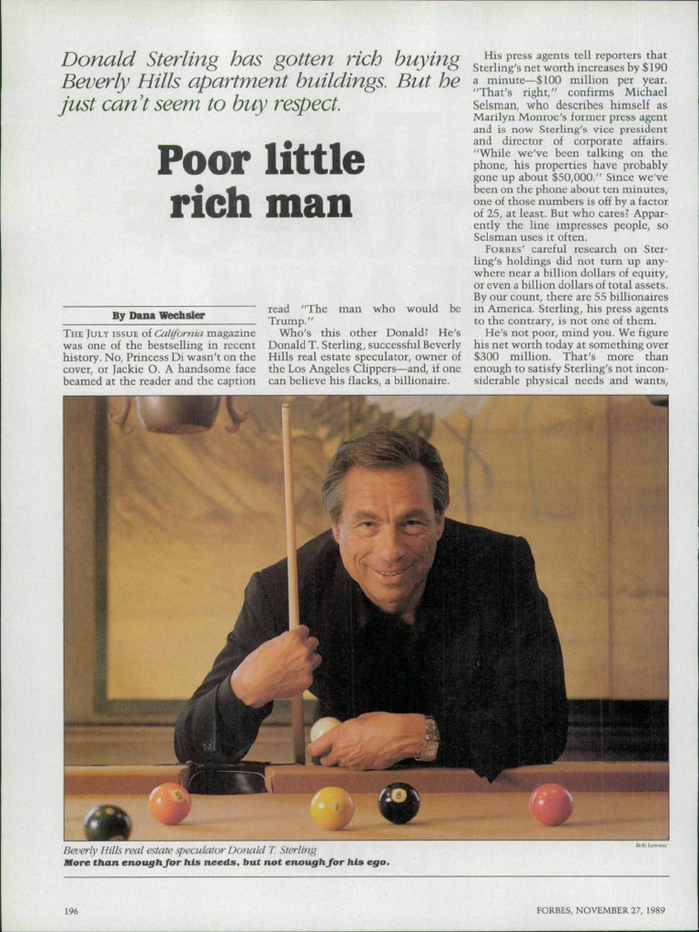 Poor Little Rich Man | PDF | Sports | Business