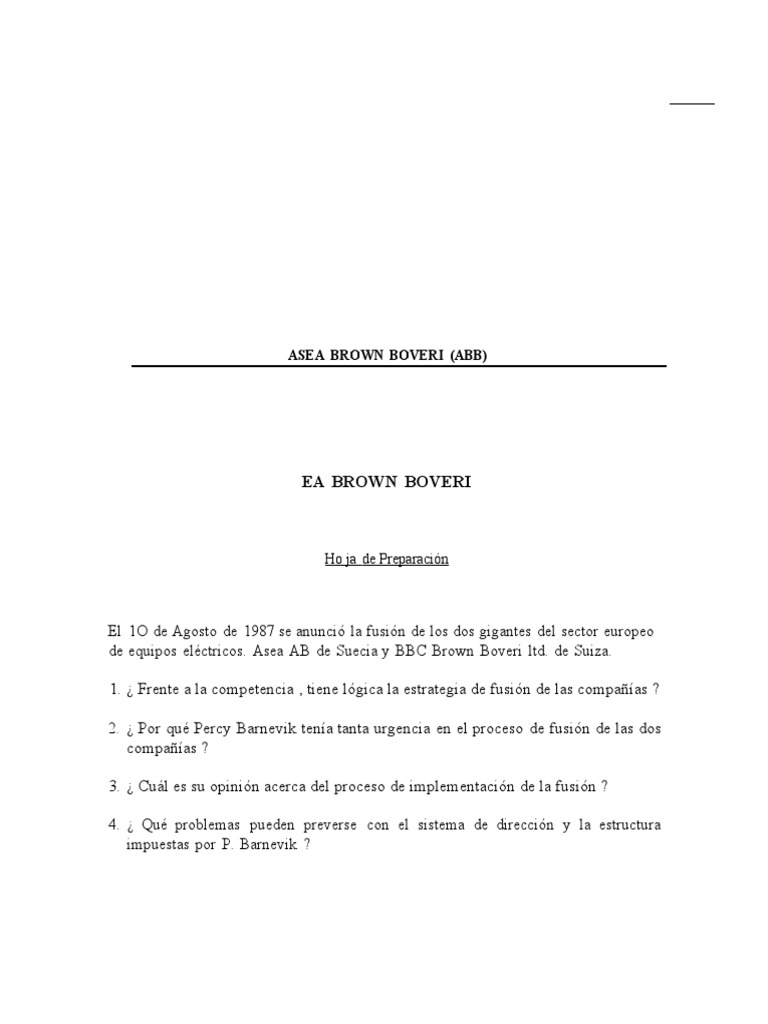 Caso Dg-c-44 Asea Brown Boveri | PDF | Energia electrica | Energía (general)