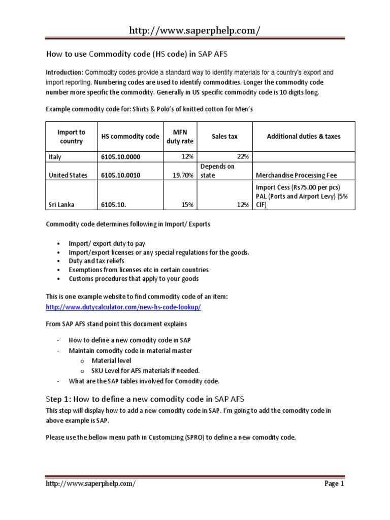 how-to-use-commodity-code-hs-code-in-sap-afs-pdf-commodity-tax
