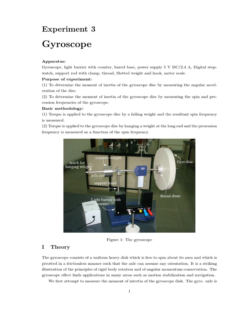 Exp03 Gyro | PDF | Gyroscope | Torque