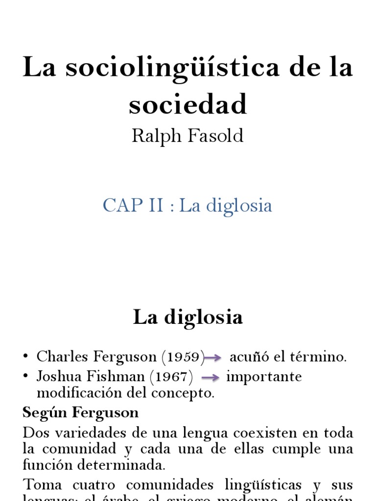 La Diglosia | PDF | Dialecto | Multilingüismo