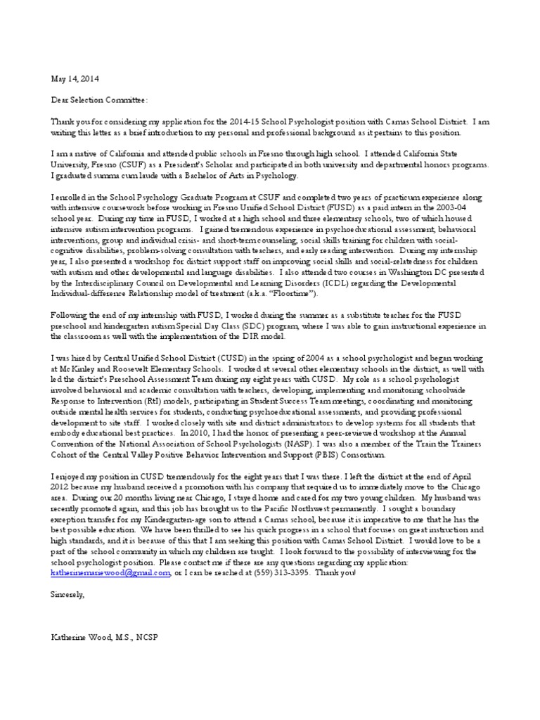 Letter of Introduction | PDF | School Psychology | Behavioural Sciences