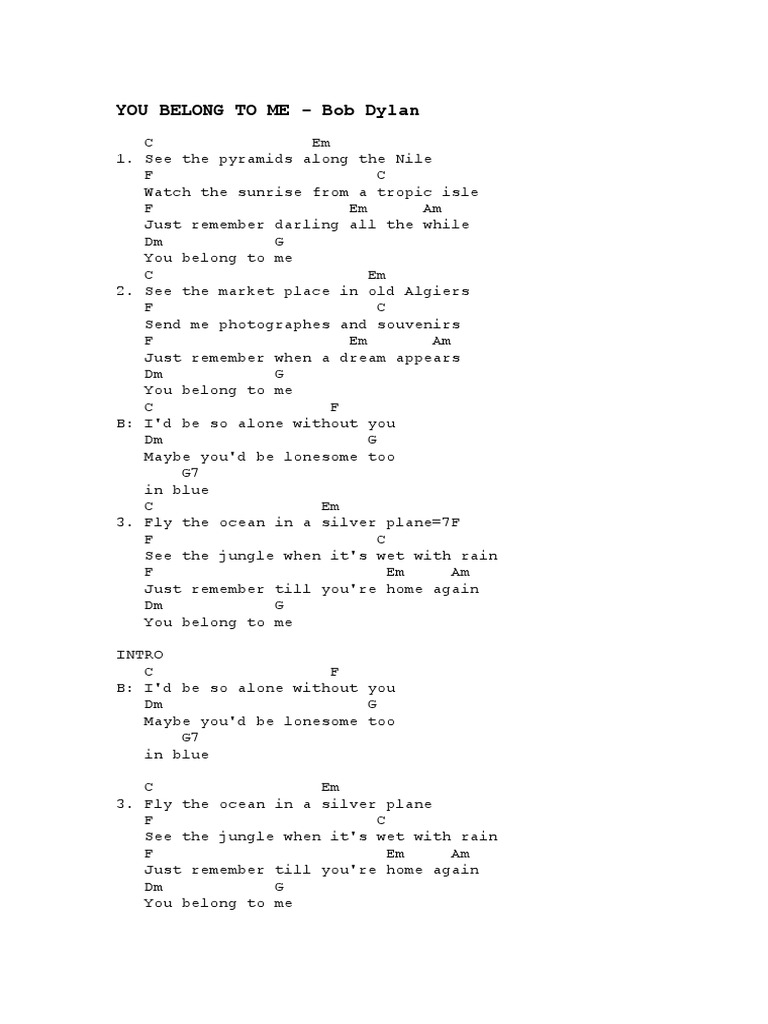 You Belong To Me | PDF