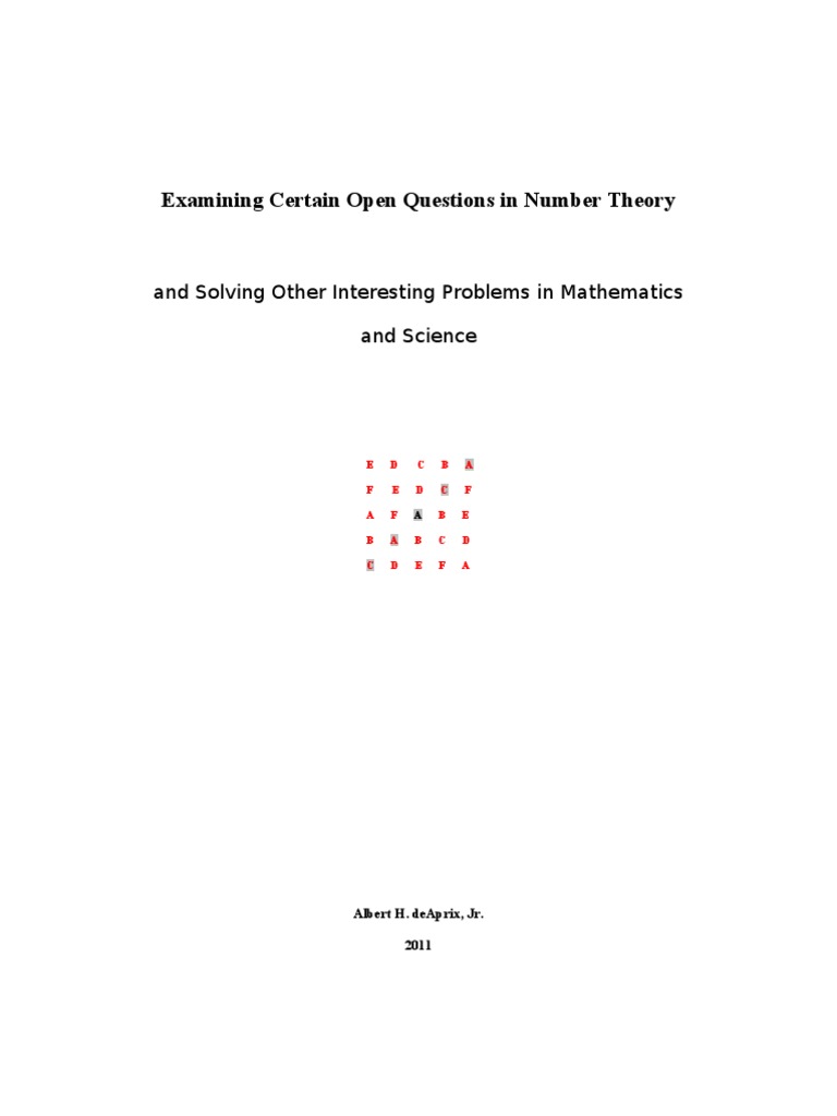 Ulam's Spiral Square Patterns Explained (Rev.) | PDF | Prime Number ...
