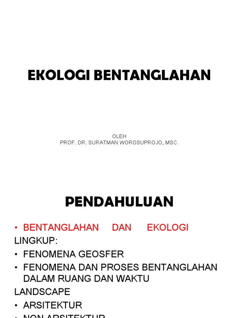 Ekologi Bentanglahan2 | PDF | Gangguan (Ekologi) | Konservasi Lingkungan