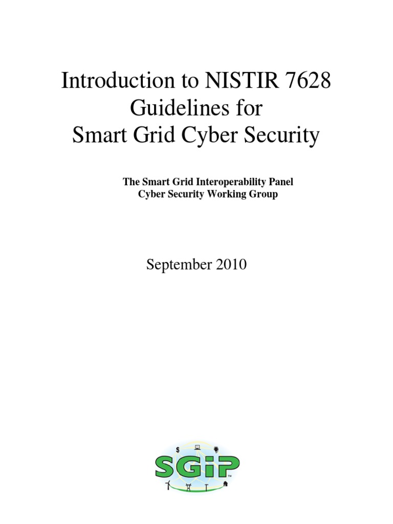 NISTIR 7628 Smart Grid Cybersecurity Guidelines | PDF | Smart Grid ...