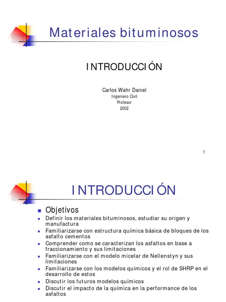 Introduccion Materiales Bituminosos | PDF | Hogar, jardinería y ...